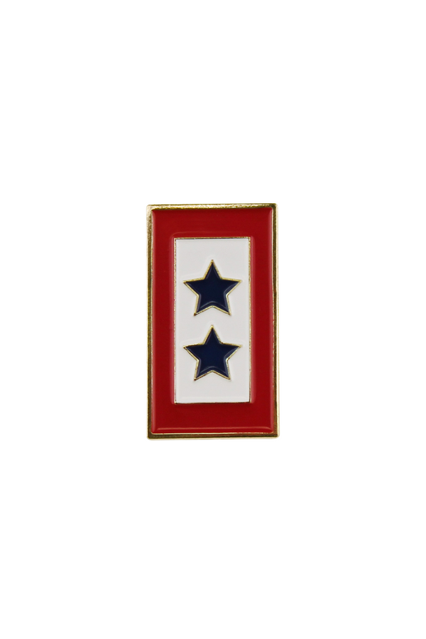 Double Blue Stars Lapel Pin - GoTie