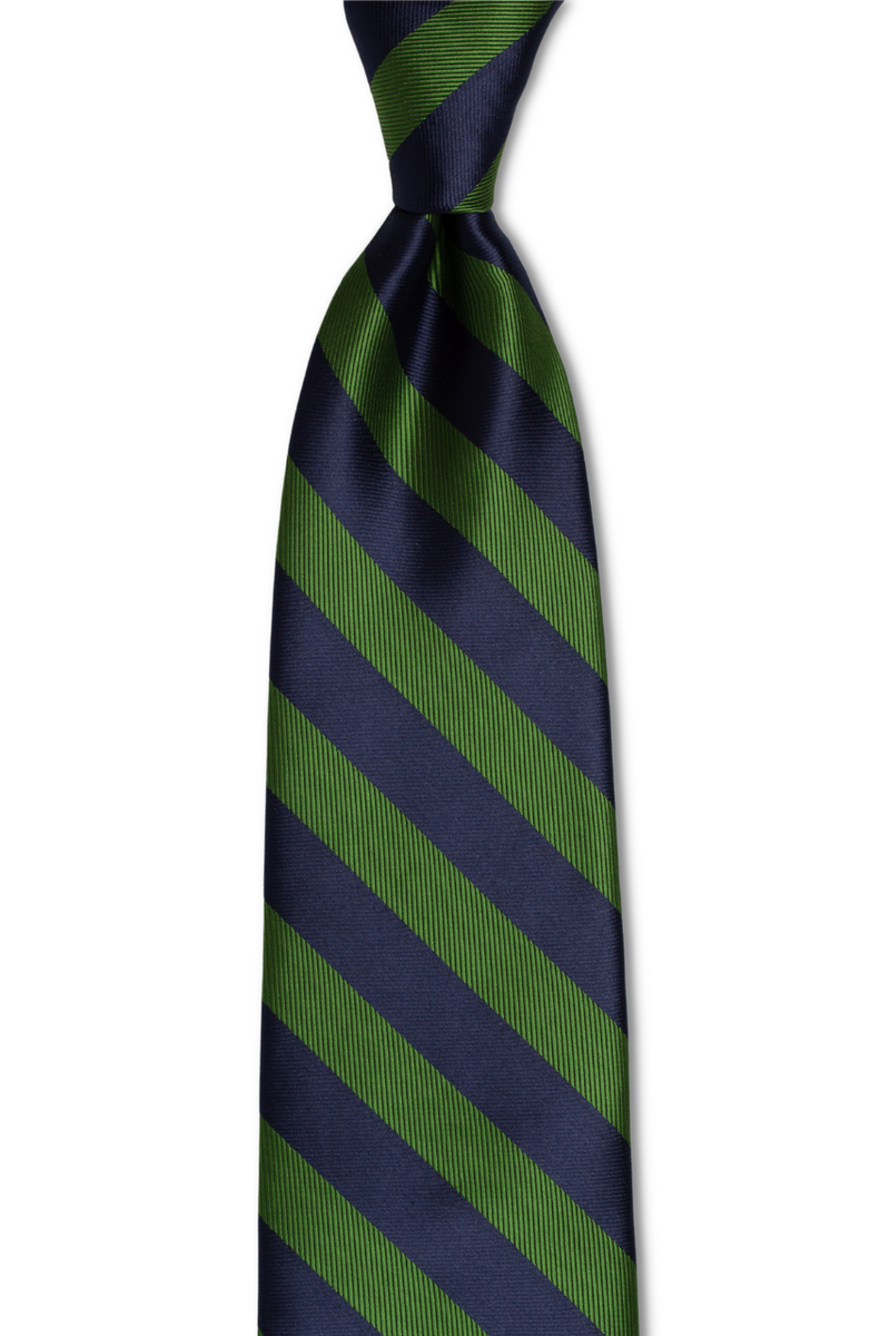 Green Navy Blue Striped Skinny Tie only $35.00 - GoTie
